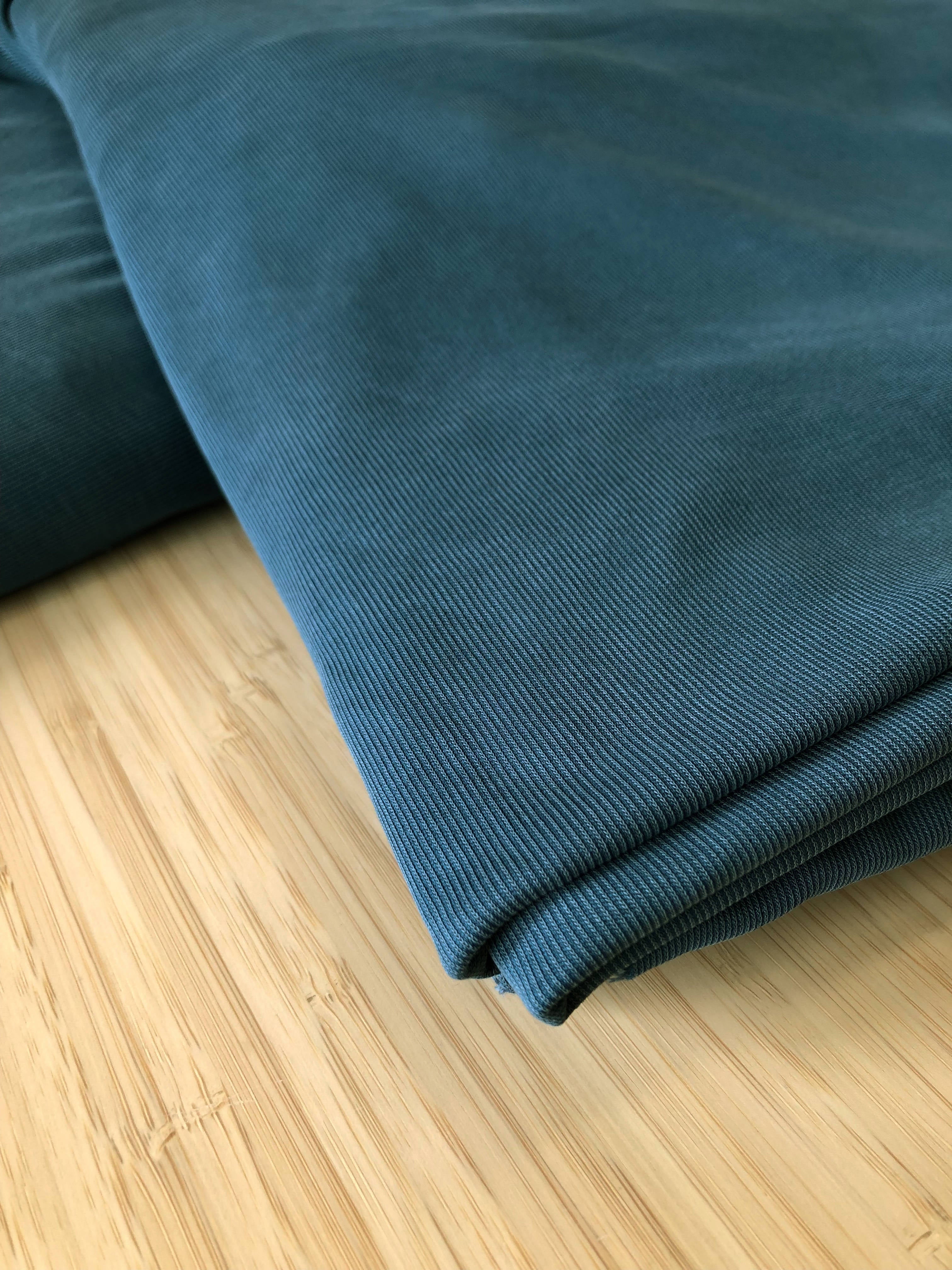 Blue Modal Rib Knit by the metre - Online Fabrics Store Australia ...